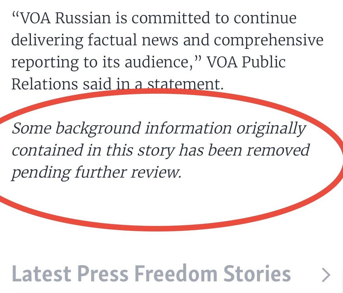 Voice of America reporters agreed to cuts in their report about a new scandal at U.S. Agency for ...